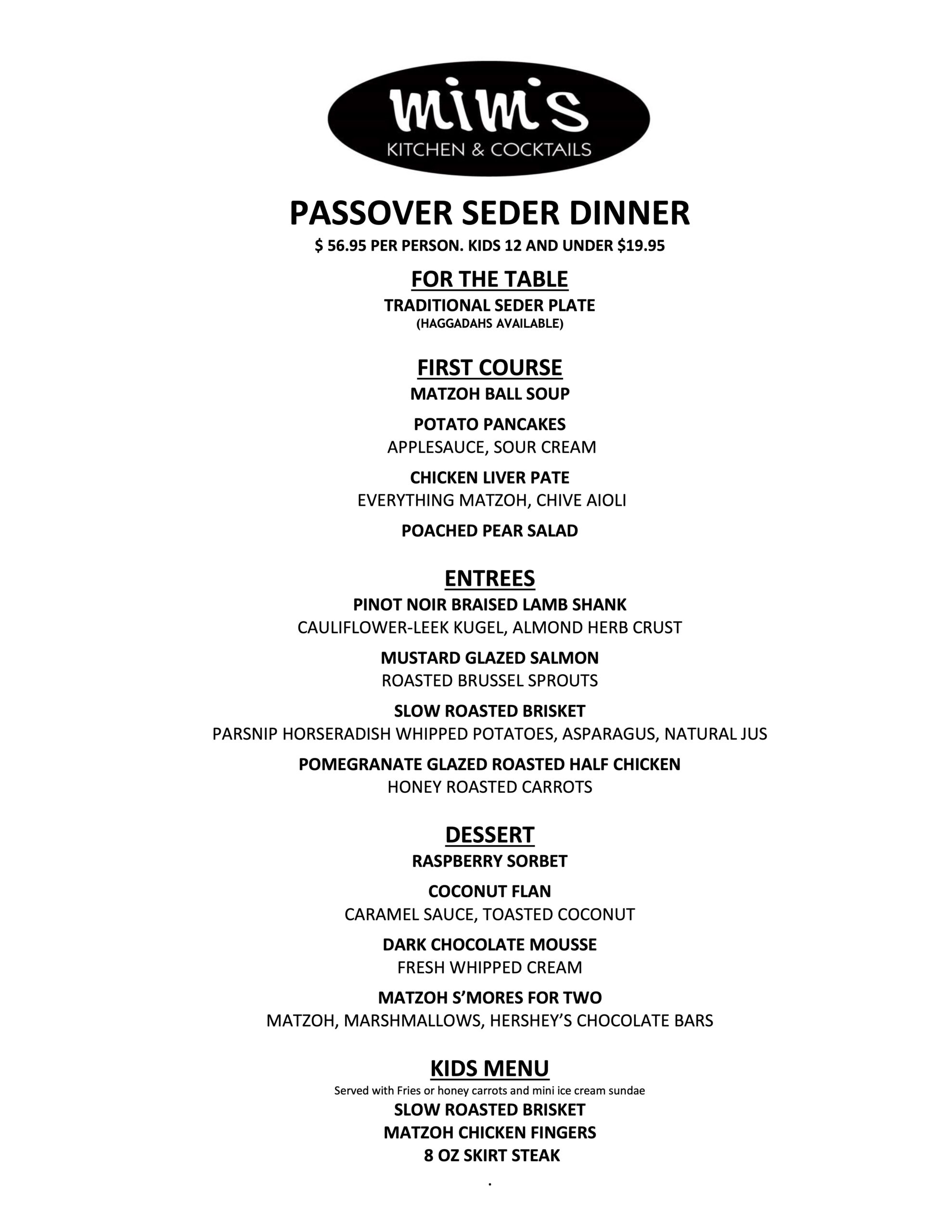 Menus - Mims Restaurant Lounge