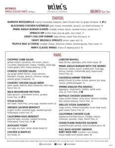 Menus - Mims Restaurant Lounge